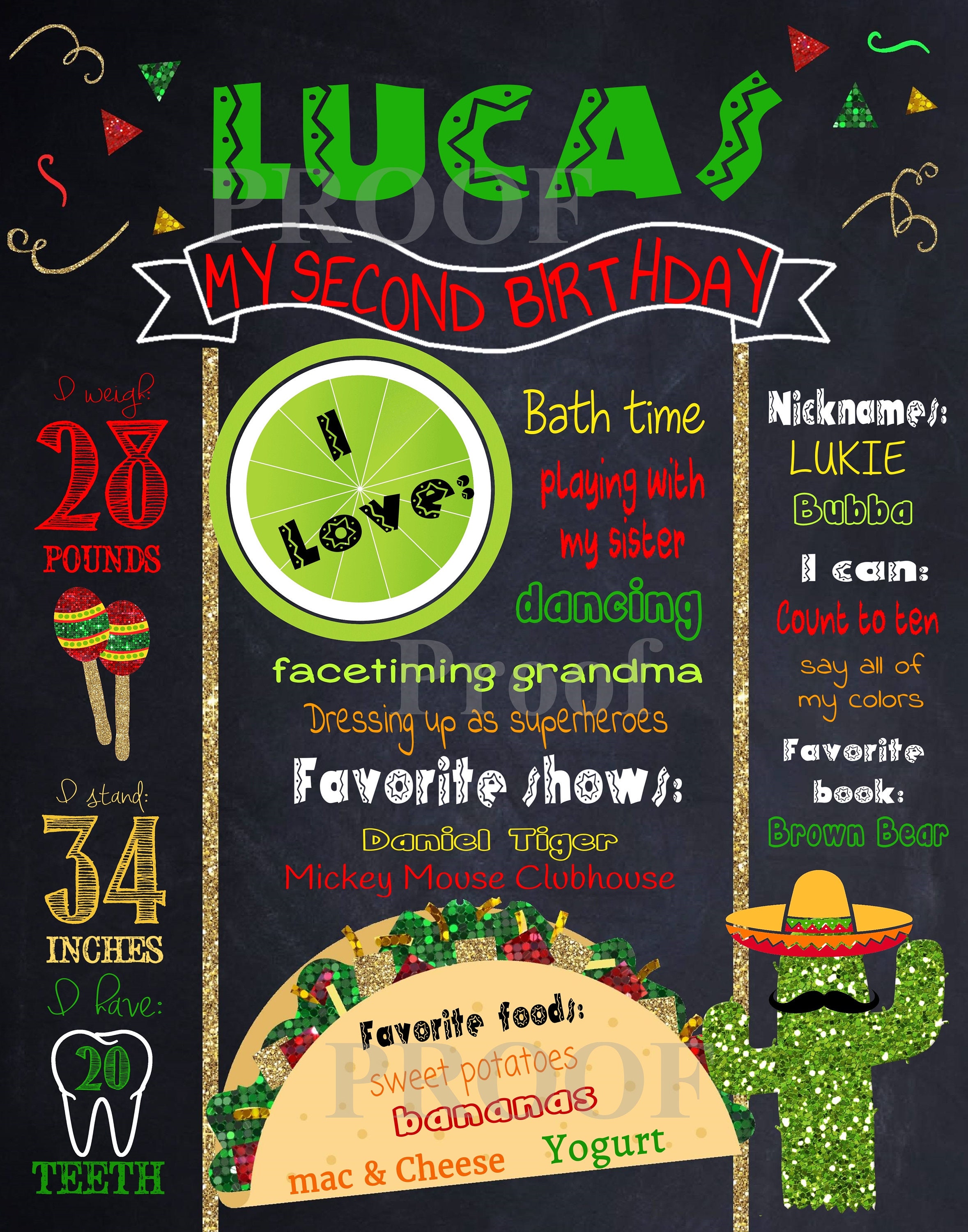 Taco Twosday, Birthday Chalkboard, Milestone Board, Taco Twosday ...