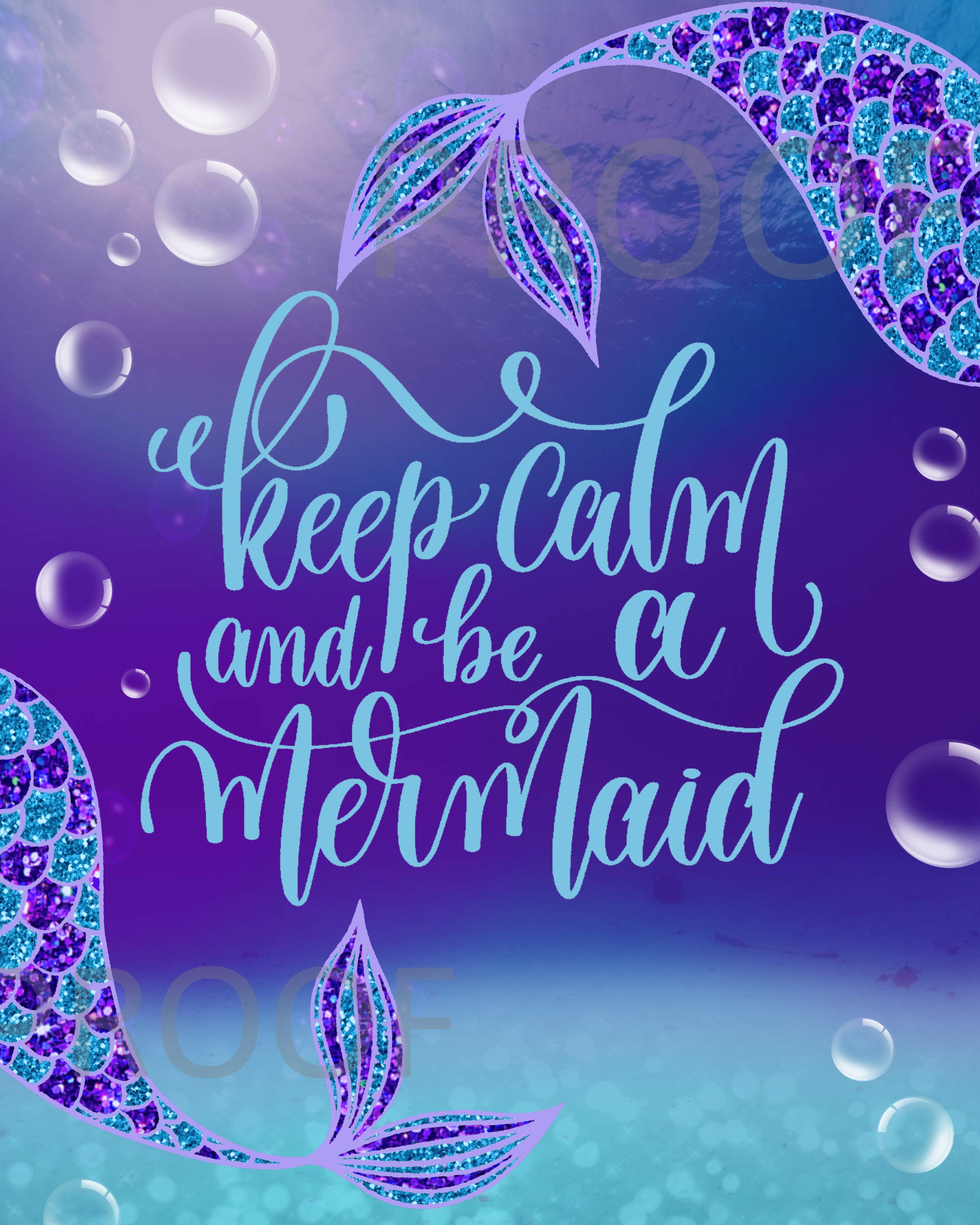 Mermaid Party Sign | Keep Calm and Be A Mermaid | Mermaid Birthday ...
