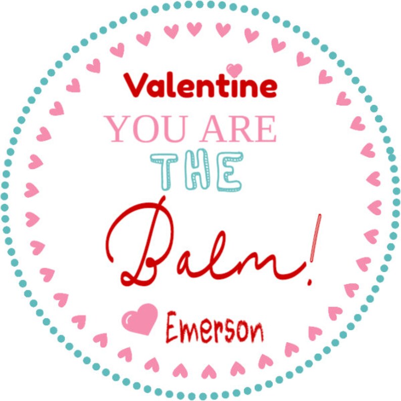 Valentine's Day Tags Lip Balm Valentine Sticker | Etsy