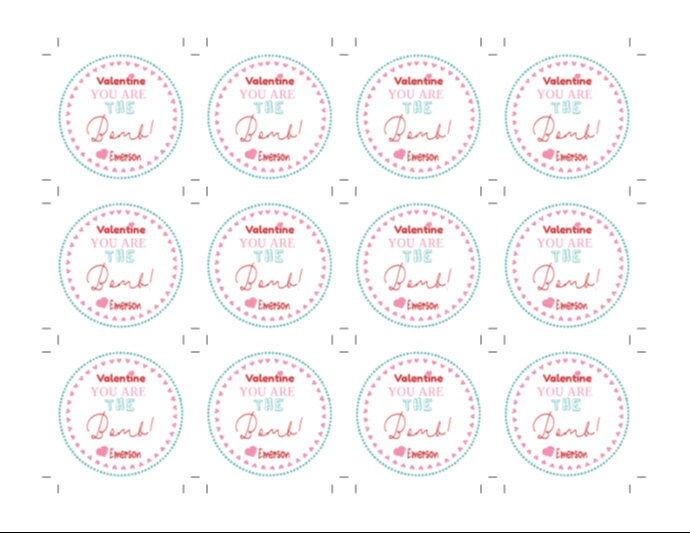 Bath Bomb Valentine's Day Tag Kids Valentine's Day - Etsy