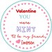 Valentine's Day Tag, Kids Valentines Day Stickers, Valentine's Day Gift ...