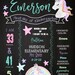 Unicorn First Day of School Sign, Gold Glitter Unicorn Back to School ...