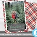 Photo Christmas Card Template, Plaid Christmas Card With Photo, Holiday ...