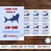 Shark Valentine's Day Jaw Some Shark Gift Tag, Printable Valentine ...
