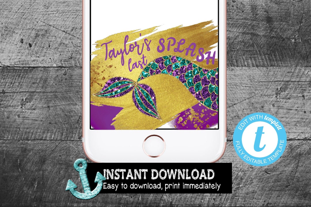 Mermaid Bachelorette Snapchat Filter, Geofilter | Edit Yourself Mermaid ...