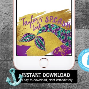 Mermaid Bachelorette Snapchat Filter, Geofilter | Edit Yourself Mermaid ...
