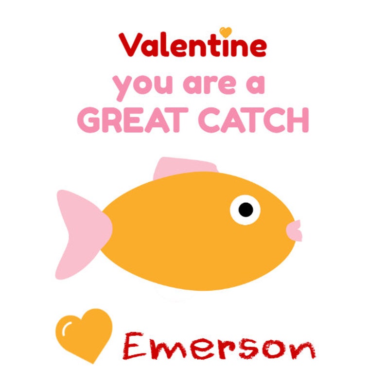 Printable Valentine's Day Tags You Are A Great Catch | Etsy