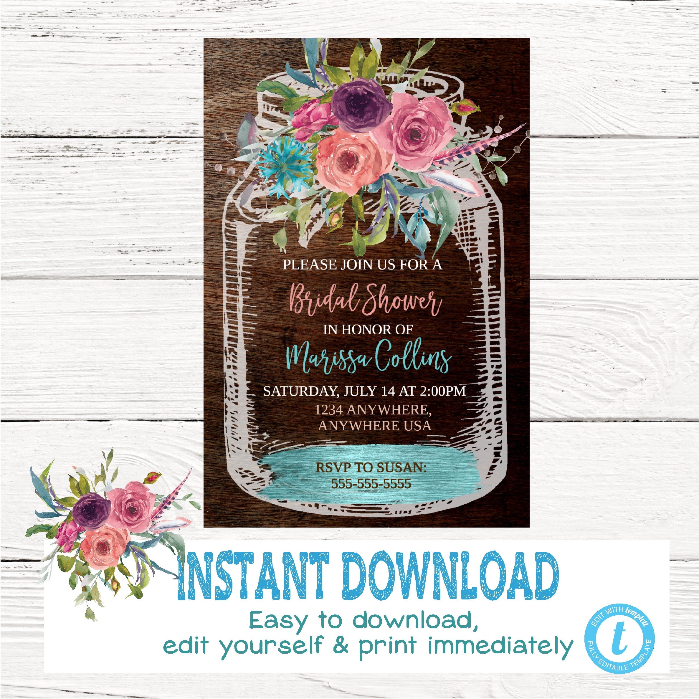 Diy Mason Jar Invitations