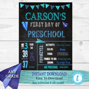 Paper Airplanes Back to School, First Day of School Sign, Back to ...