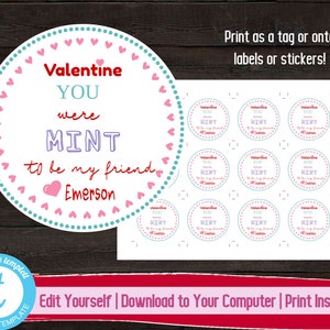 Valentine's Day Tag, Kids Valentines Day Stickers, Valentine's Day Gift ...