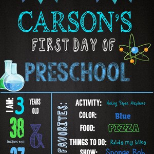 Science Back to School, First Day of School Sign, Chemistry Back to ...