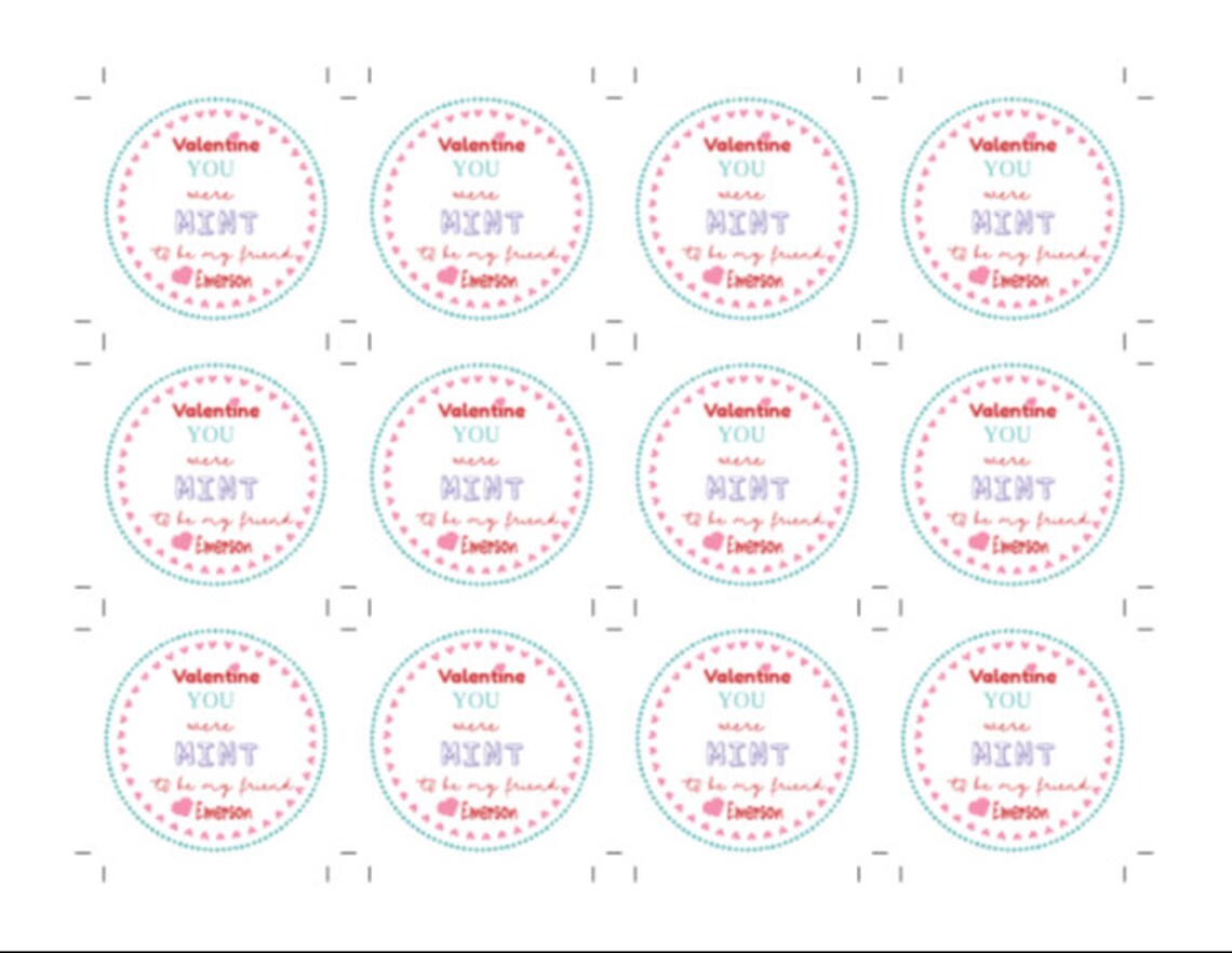 Valentine's Day Tag, Kids Valentines Day Stickers, Valentine's Day Gift ...