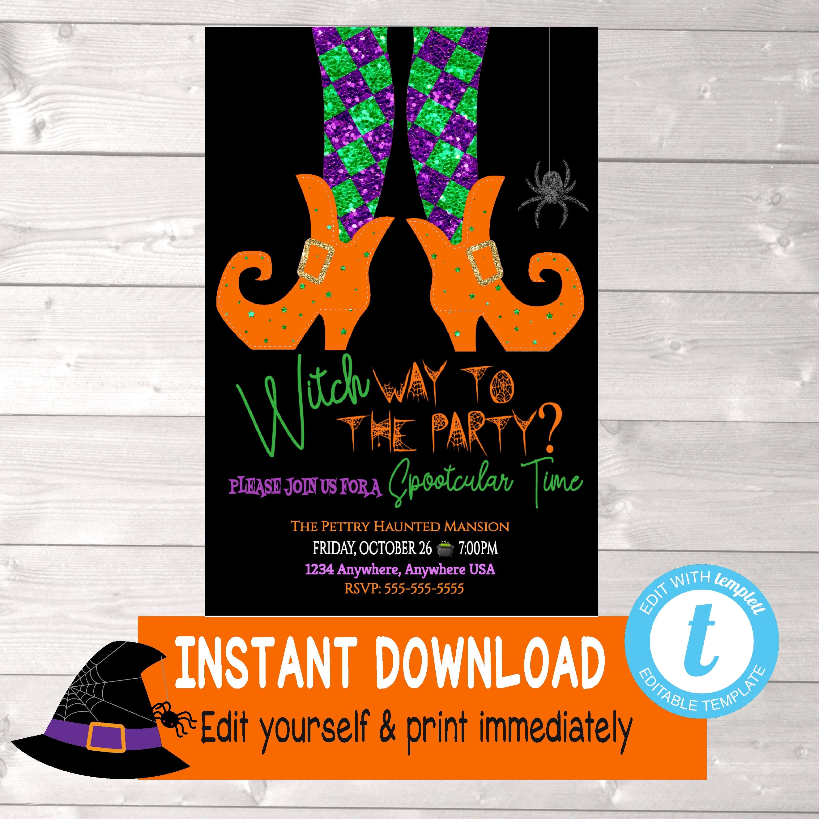 Witch Invitation, Witch Party, Witches Birthday, Witches Birthday ...