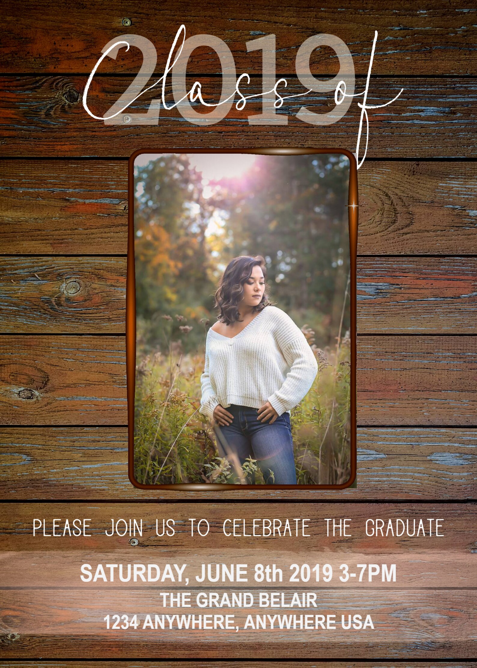 Rustic Graduation Party Invitation Photo Graduation - Etsy