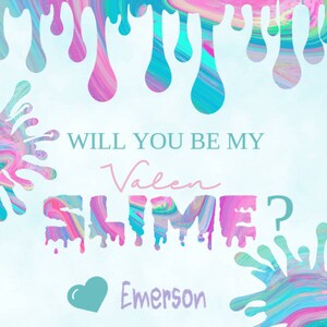 Valentine's Day Tag, Valenslime Valentines Day Sticker, Printable ...