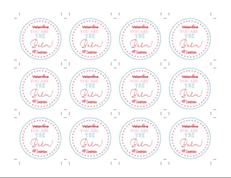 Valentine's Day Tags Lip Balm Valentine Sticker | Etsy