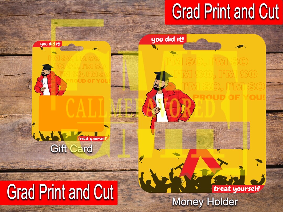 Printable Graduation Money Card, Money Card PNG Bundle, Money Card PNG ...