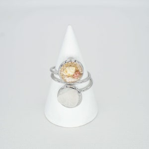 Sea Glass Shell Ring, Hawaiian Beach Adjustable Ring With Sea Shells ...