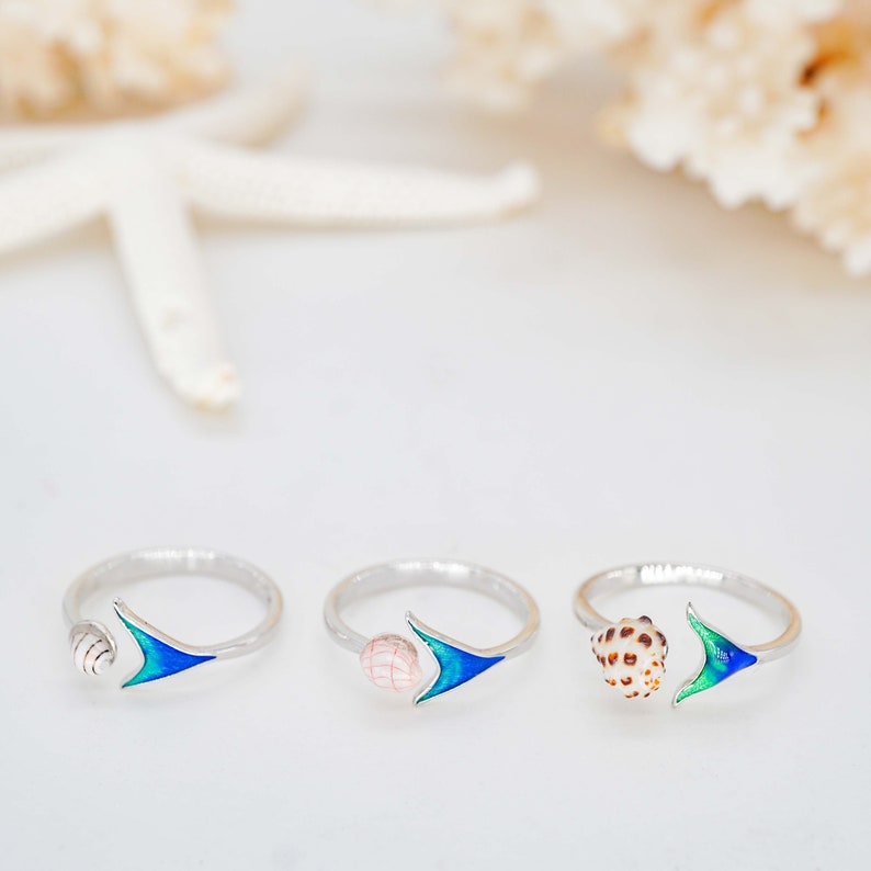 Sterling Silver Tropical Shell Ring Sea Shell Ocean Decor - Etsy