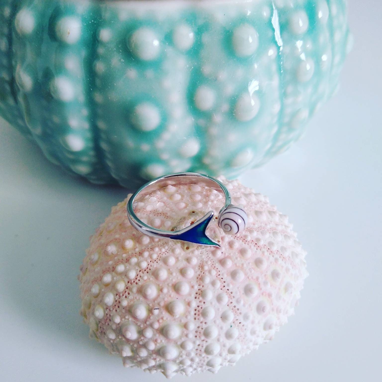 Sterling Silver Tropical Shell Ring, Sea Shell Ocean Decor Beach ...