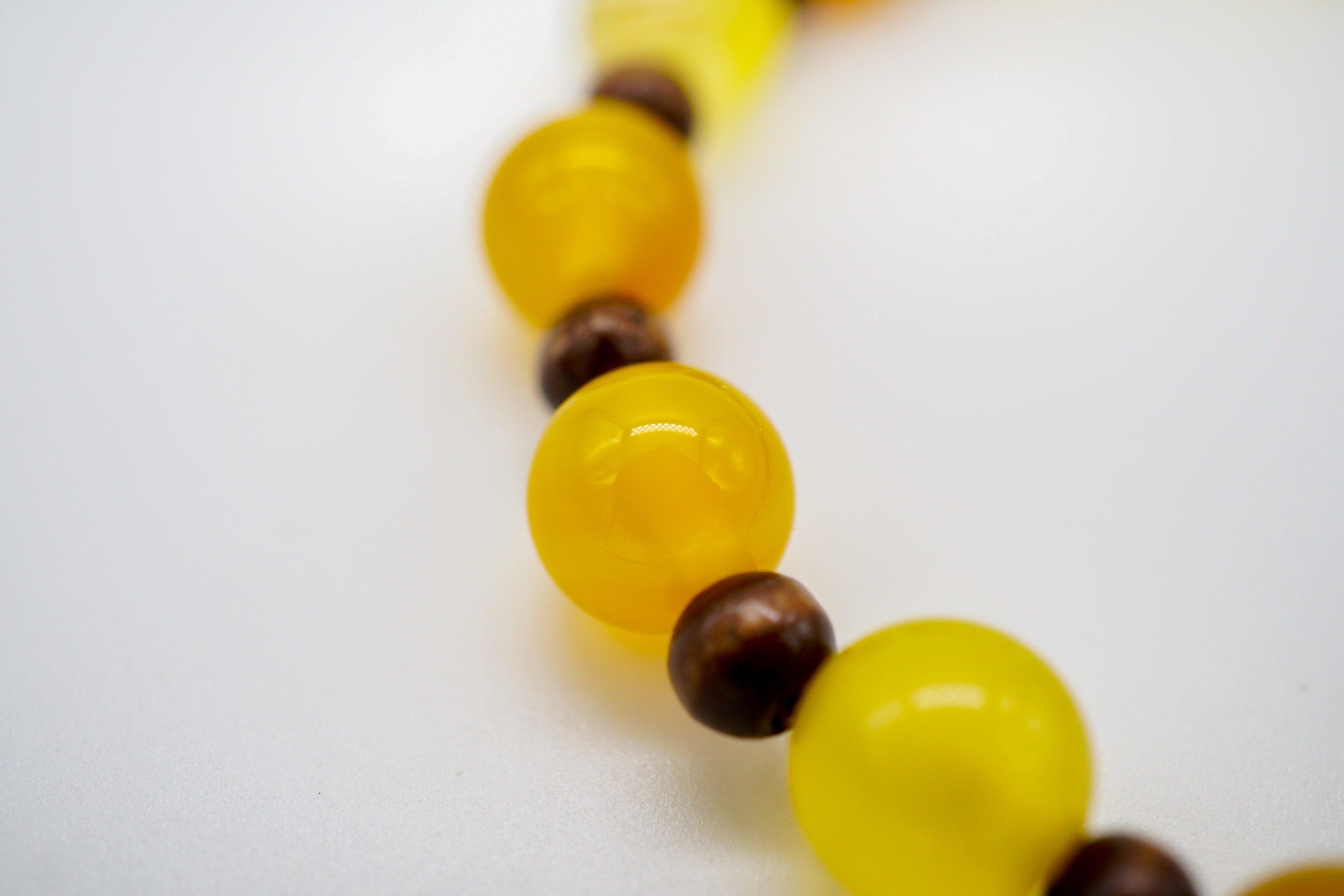 Yellow Agate Wood Bead Spotted Shell & Yellow Opal Gemstone - Etsy UK
