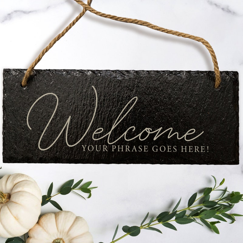 Slate Welcome Sign - Etsy