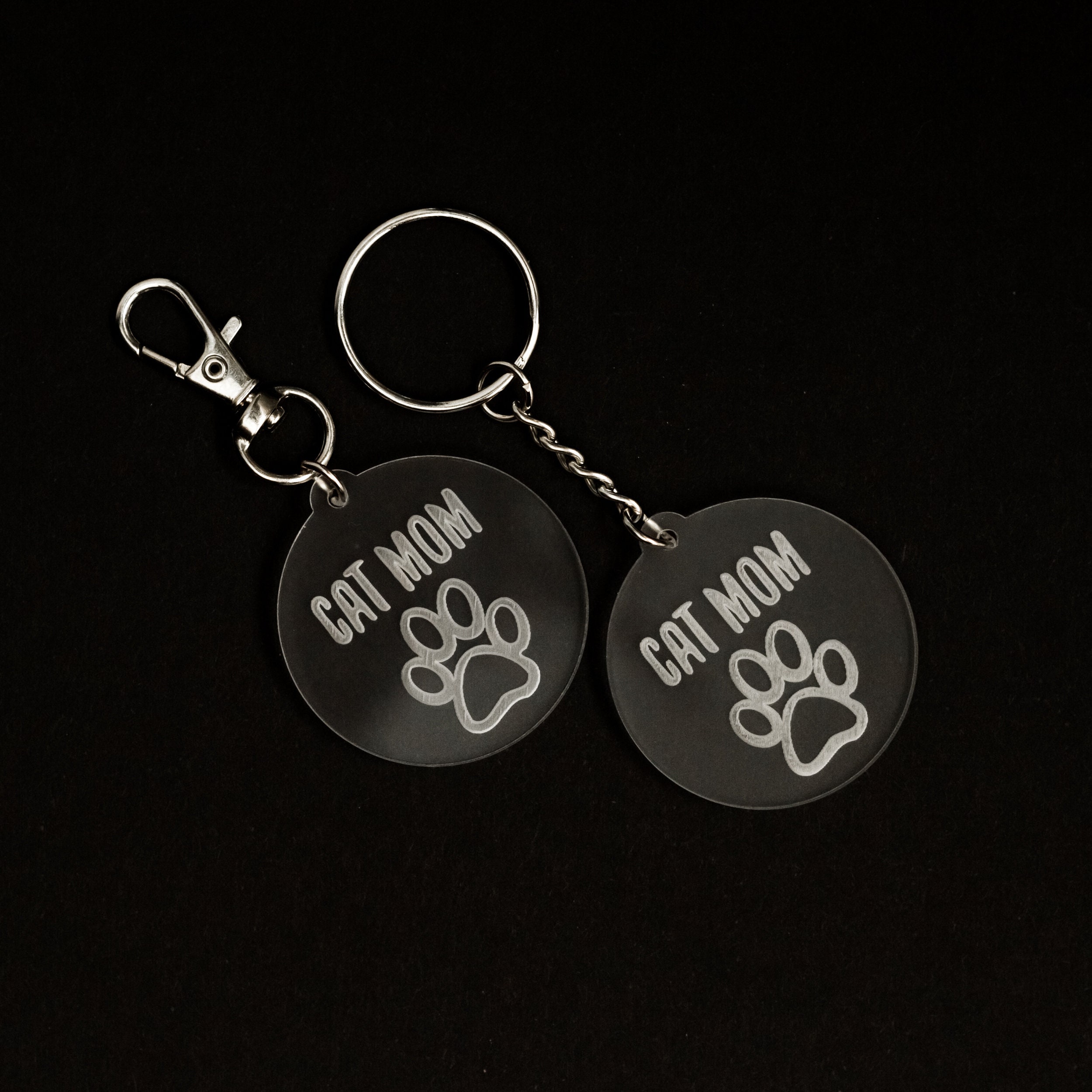 Cat Mom Acrylic Keychain