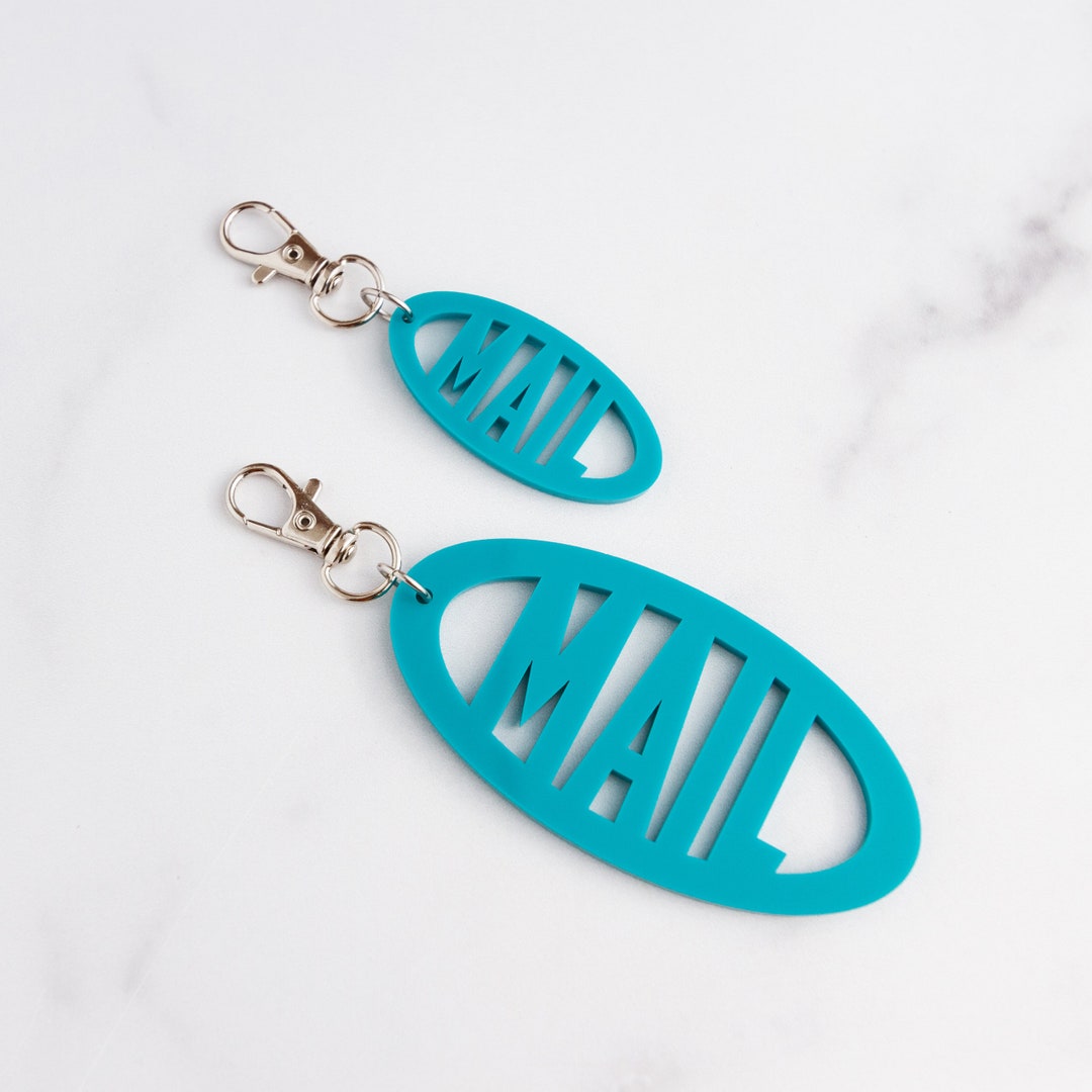 Acrylic Lasercut Mail Keychain - Etsy