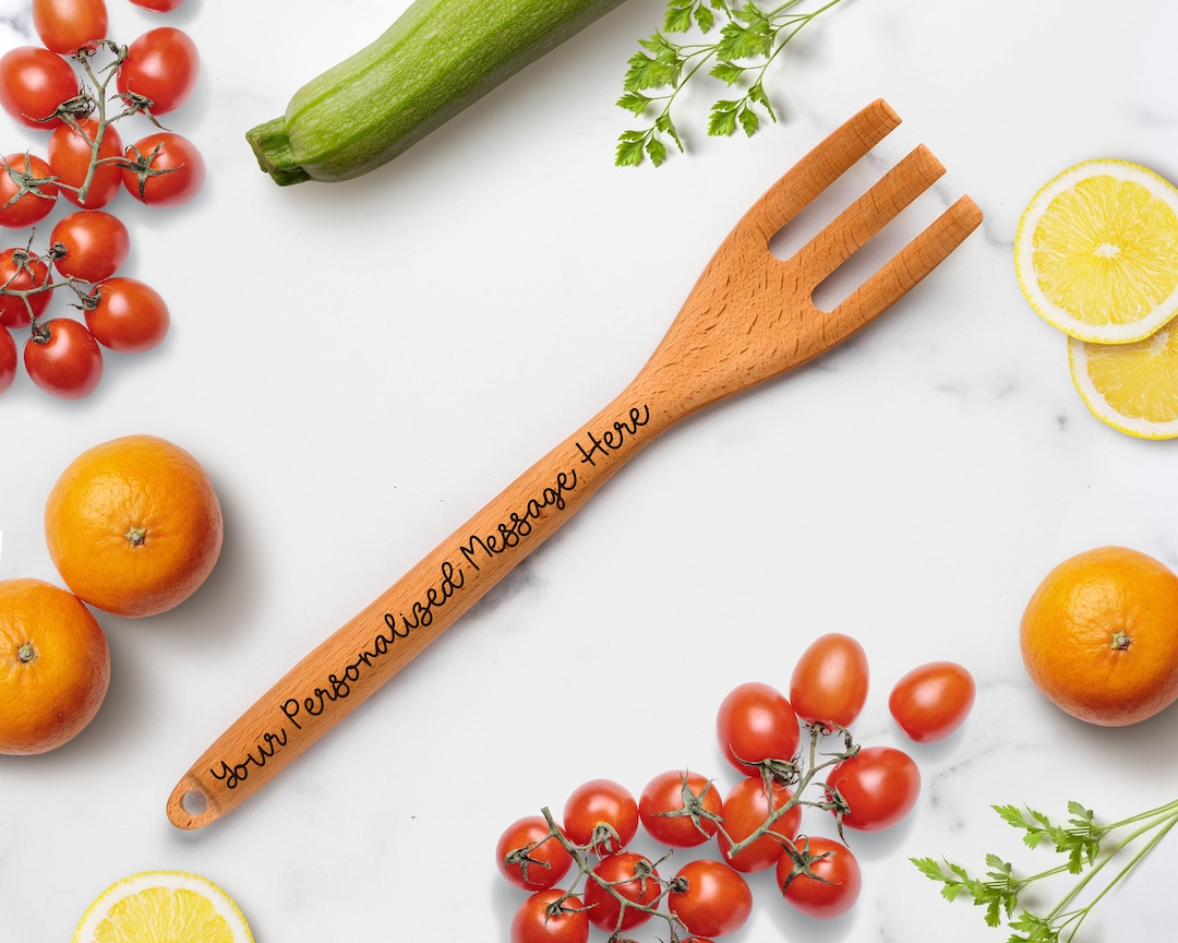 Personalized Laser Engraved Wooden Fork - Etsy