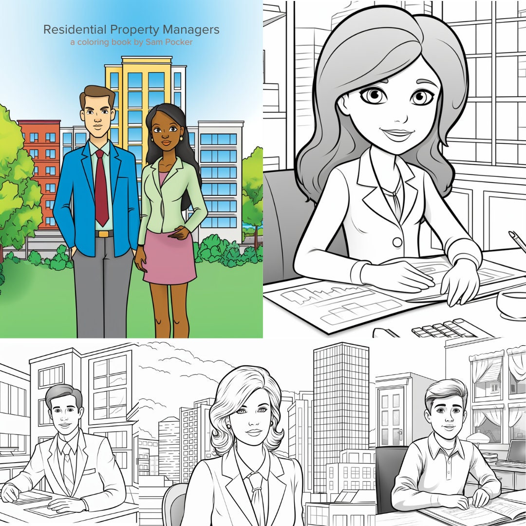 Residential Property Managers Coloring Book - Etsy