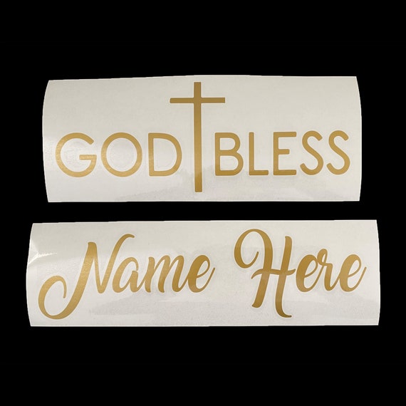 God Bless Decal Baptism Sticker Confirmation Sticker - Etsy