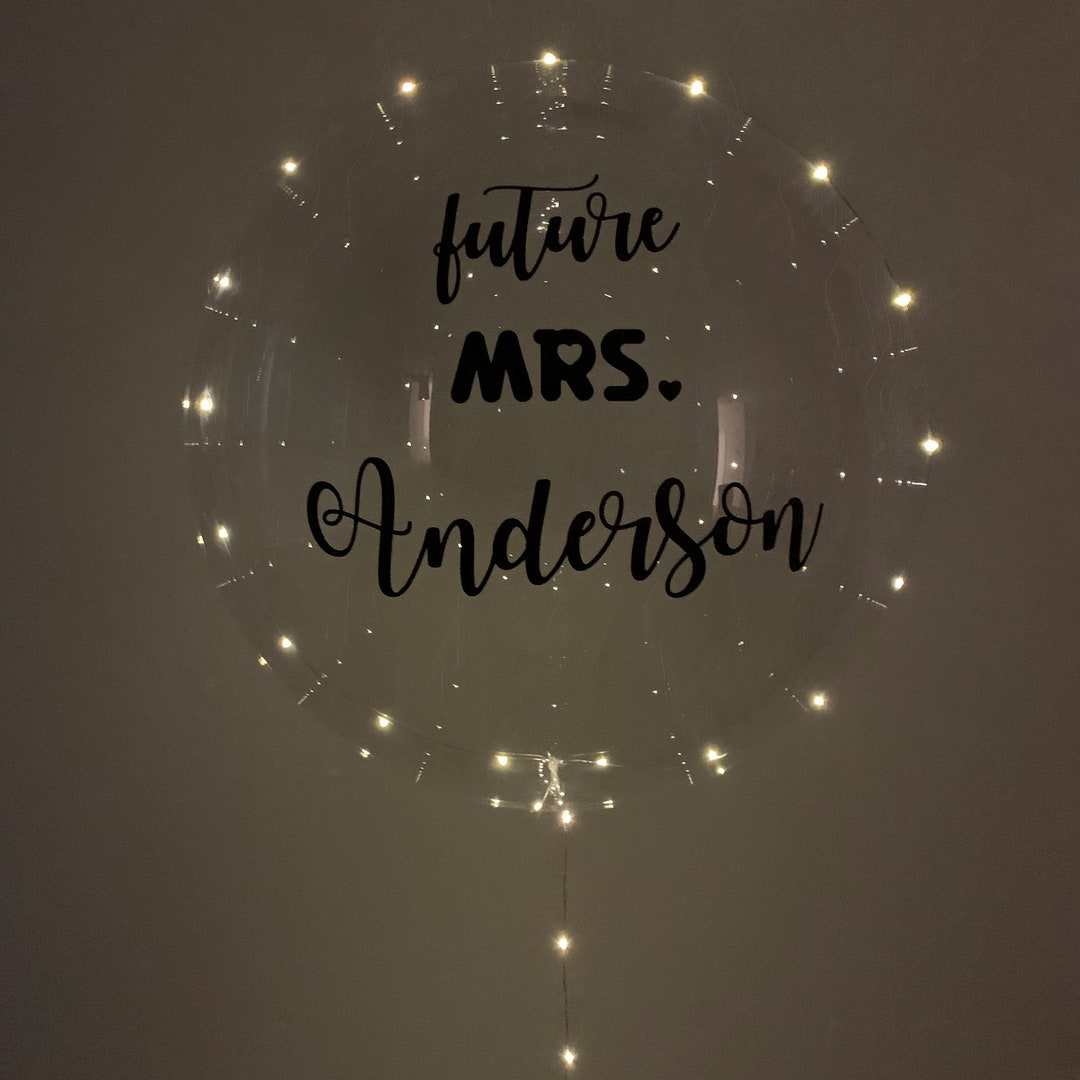 Engagement Balloon, Future Mrs. Balloon, LED Balloon, Custom Engagement ...