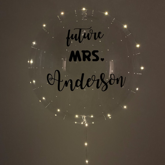 Engagement Balloon Future Mrs. Balloon LED Balloon Custom - Etsy
