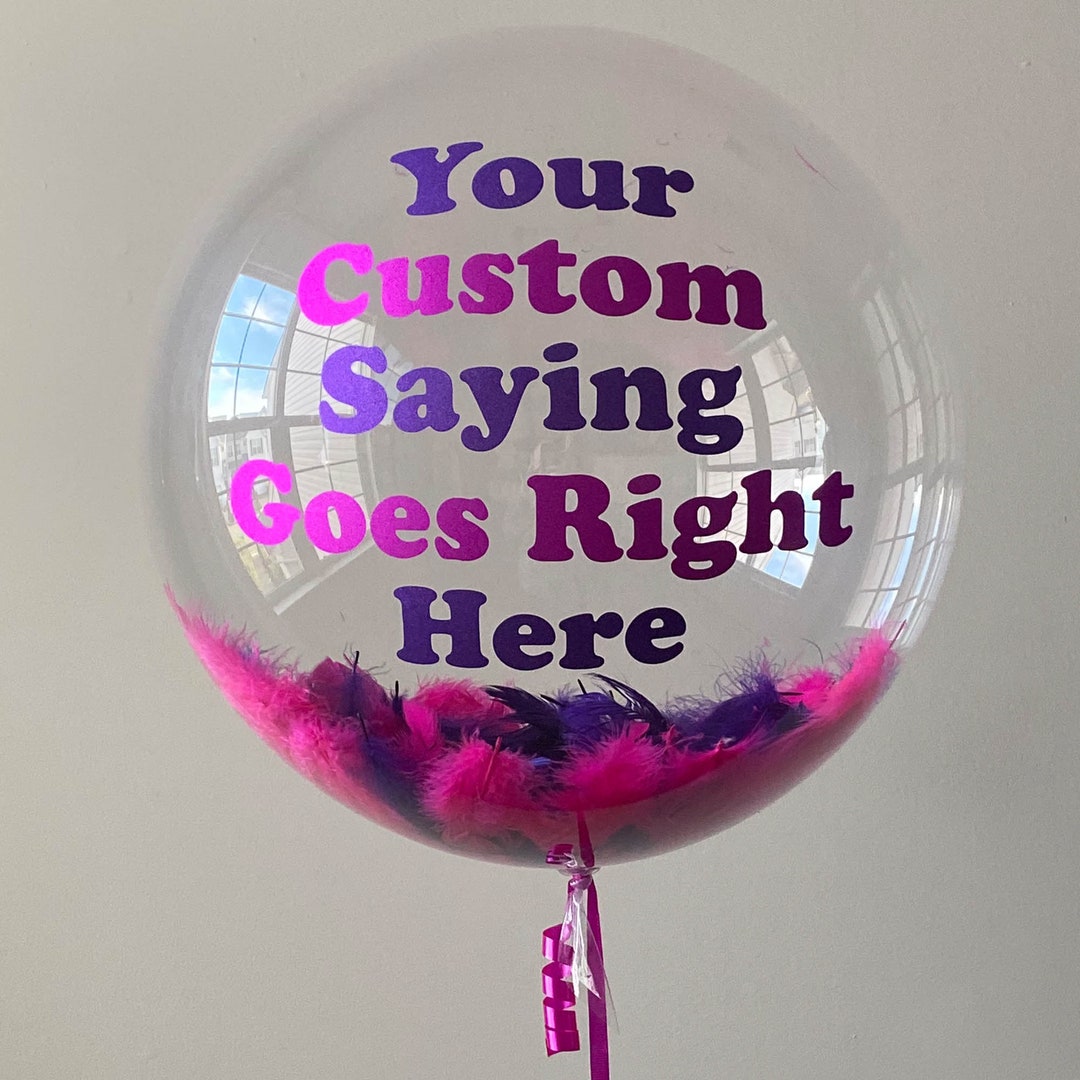 Feather Balloon, Personalized Balloon, Balloon With Lettering, Mother's ...