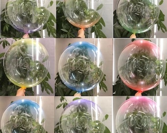 Large Round Clearlatex Balloons/ 4 CT Large Clear Balloons/ XL 24 Inch ...