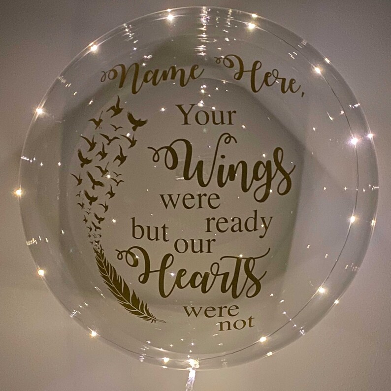 Custom Memorial Balloon in Memory of Balloon LED Balloon | Etsy