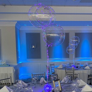 LED Balloons, Purple LED Balloons, 18 Inch Clear Balloons With 118 Inch ...