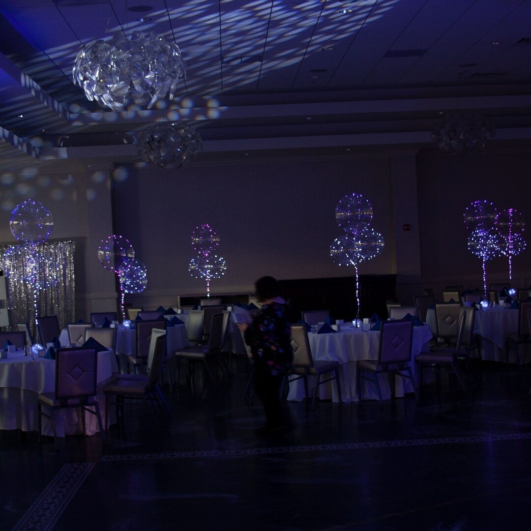 Purple LED Balloons, Large 24 Inch Clear Balloons With 197 Inch Purple ...