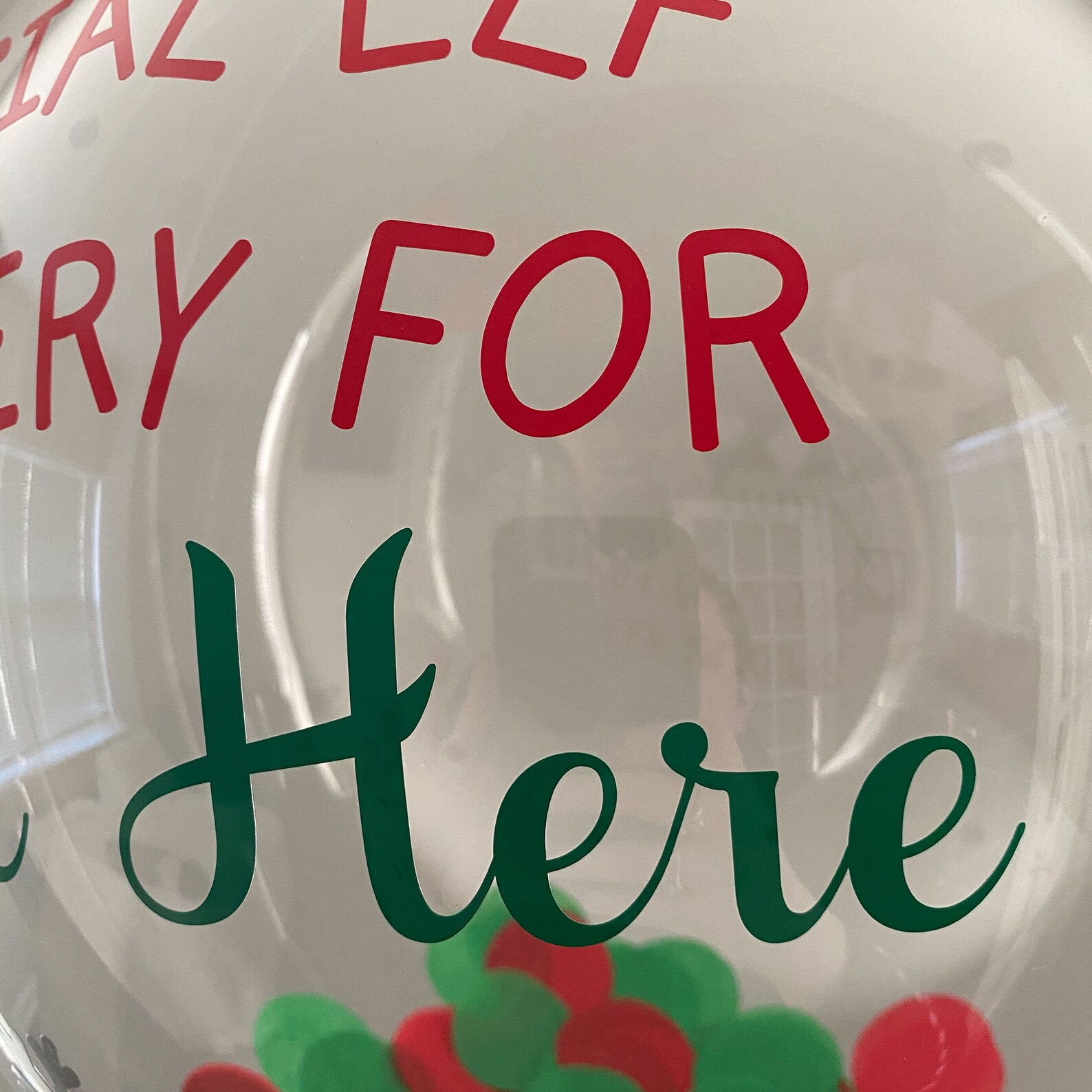 Elf Personalized Balloon, Elf Special Delivery, 24 Inch Confetti ...