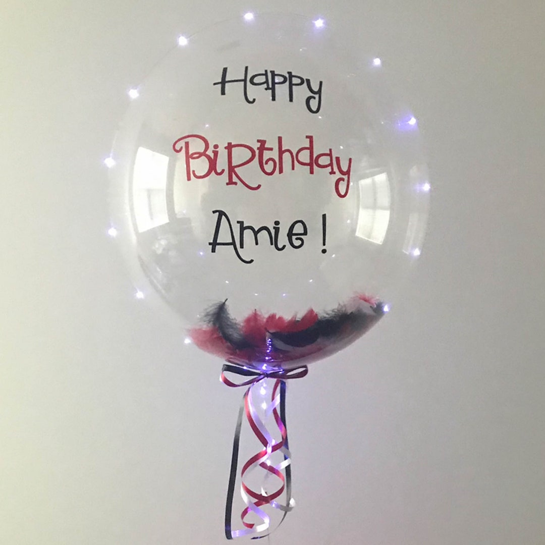 Feather Balloon, Birthday Balloon, Custom Balloon, 24 Inch Clear ...