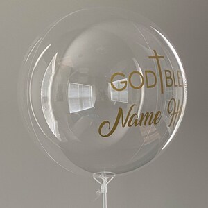 God Bless Balloon, Baptism Balloon, Confirmation Balloon, Christening ...