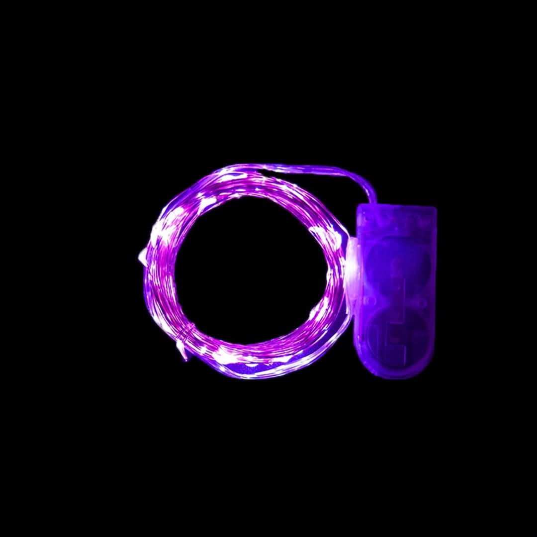 Purple LED Light String, Purple LED Lights, Fairy Lights, Batteries ...