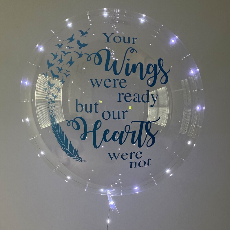 Custom Memorial Balloon in Memory of Balloon LED Balloon | Etsy