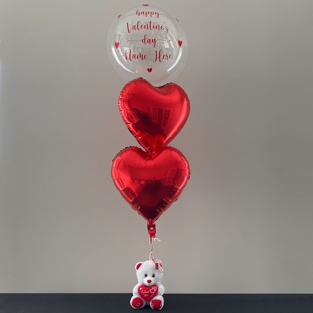 Valentine's Day Balloon Bouquet, I Love You Teddy Bear, Happy Valentine ...
