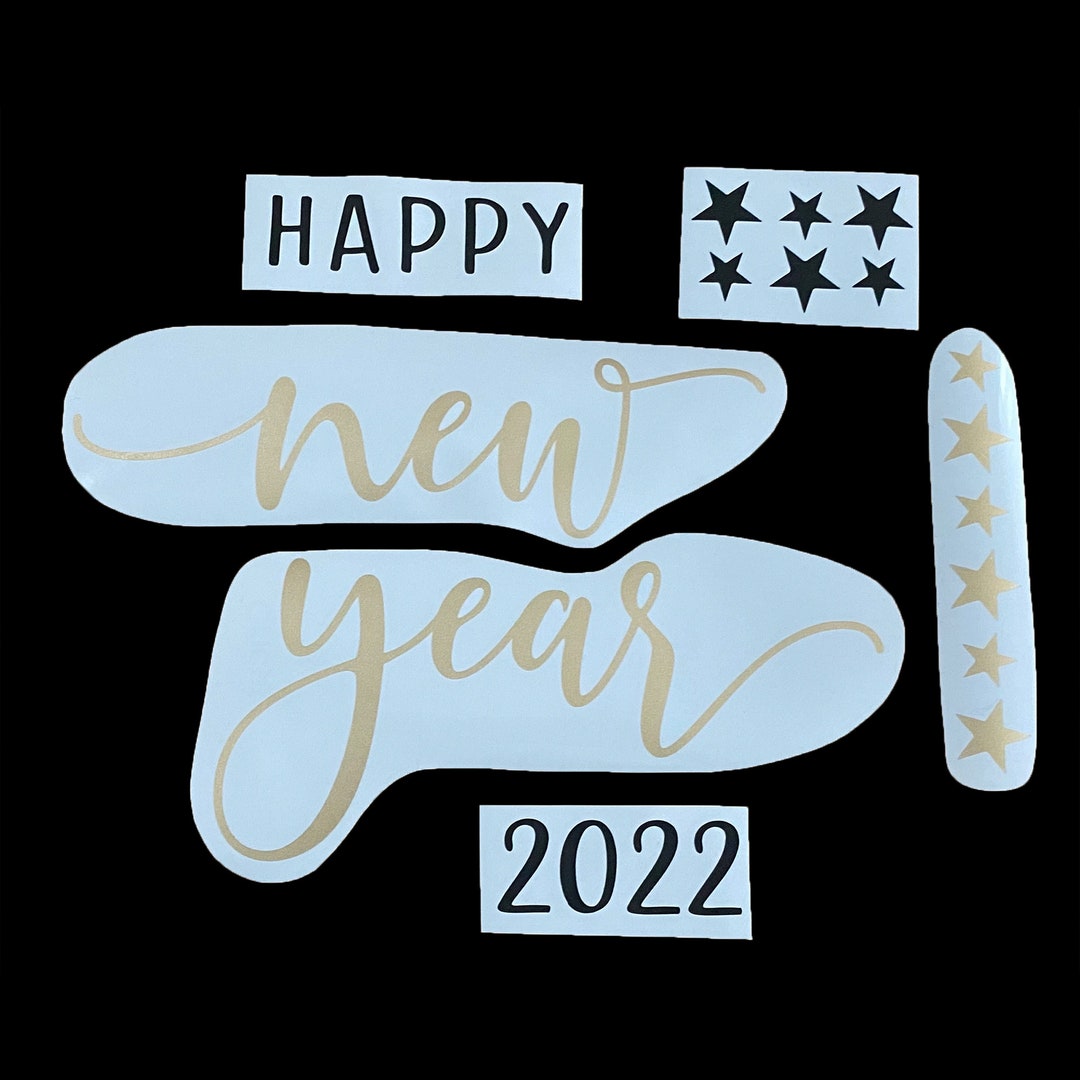 Happy New Year Decal, 2022 Decal, New Year'e Eve Decal, Vinyl Decal for ...
