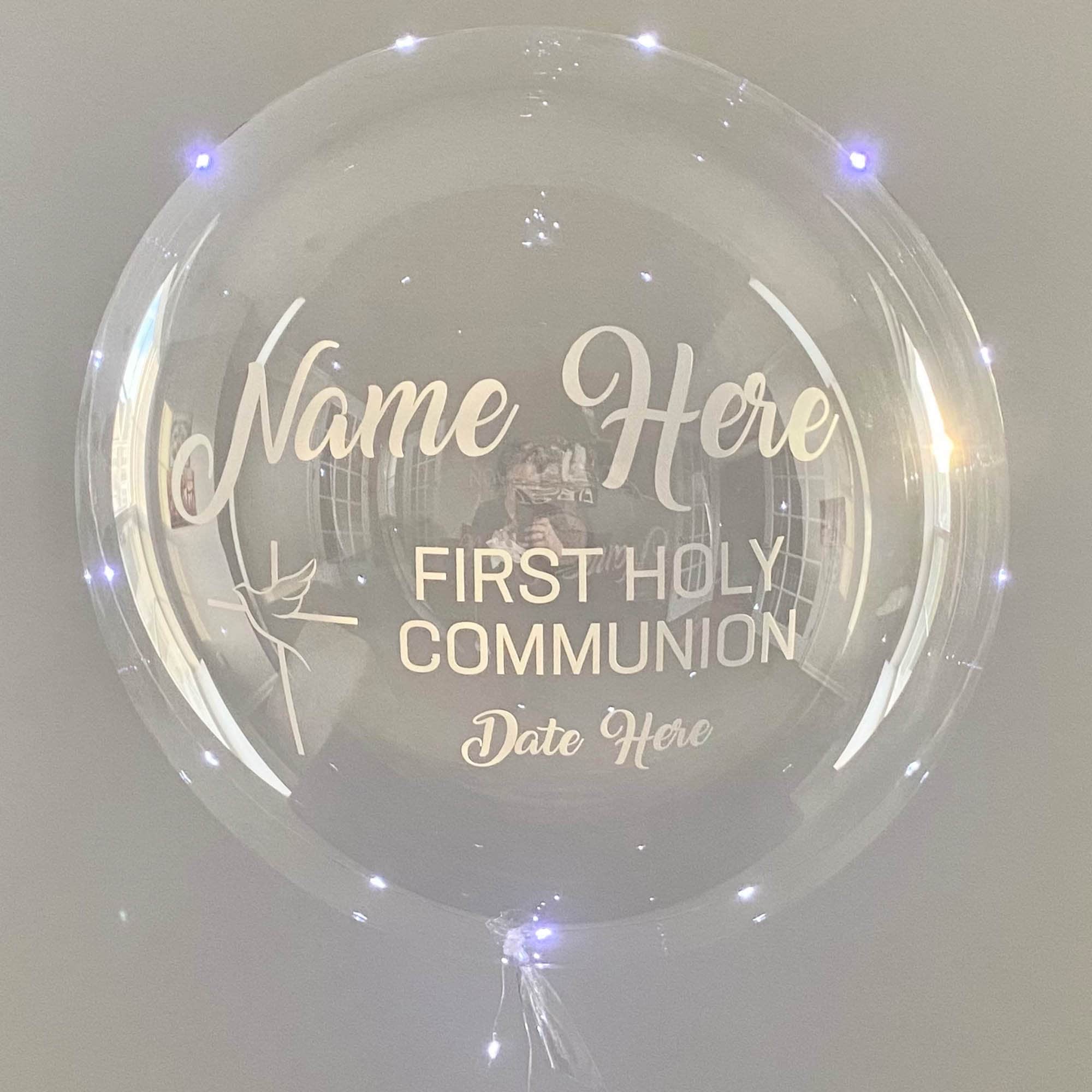 First Holy Communion Balloon, Communion Balloon, Balloon With Cross ...
