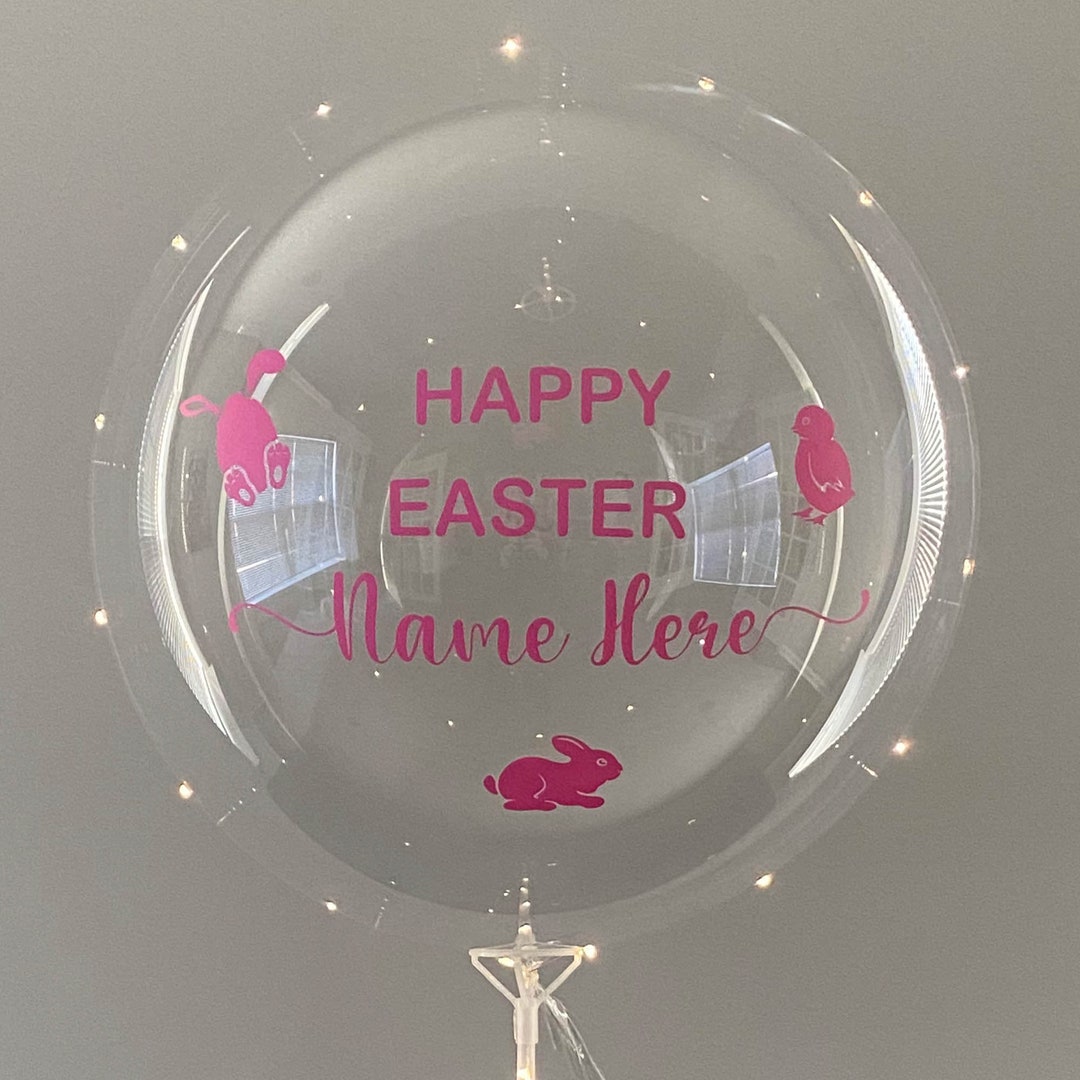 Easter Balloon, Balloon With LED Lights, Happy Easter Custom Balloon ...