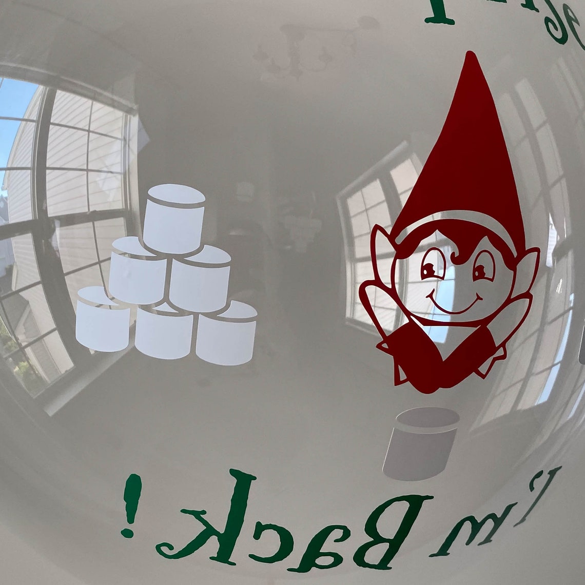 Elf Balloon Elf Surprise I'm Back Balloon Elf Decor | Etsy