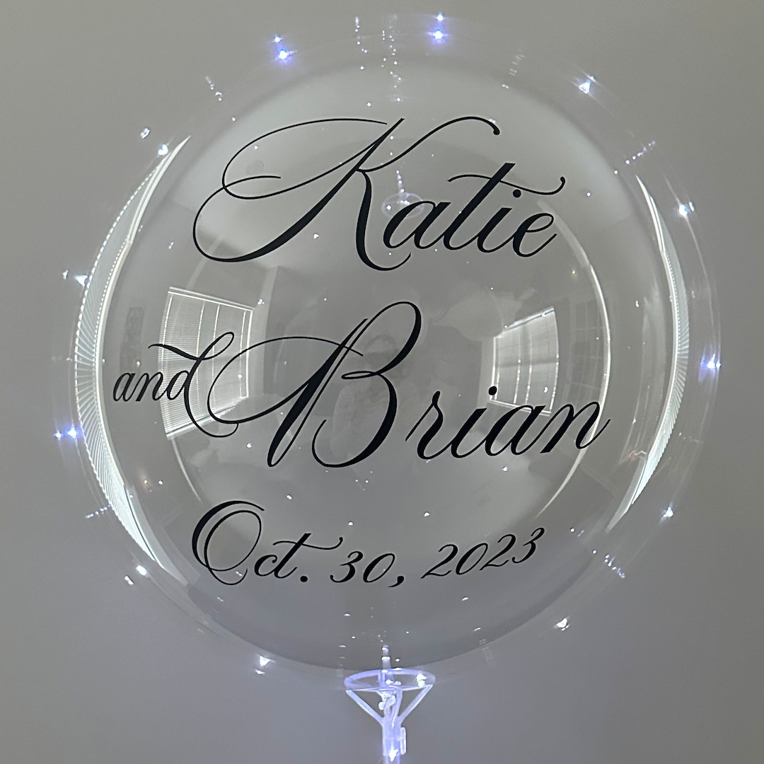 Save the Date Balloon, Wedding Centerpiece, Future Bride Groom Name and ...
