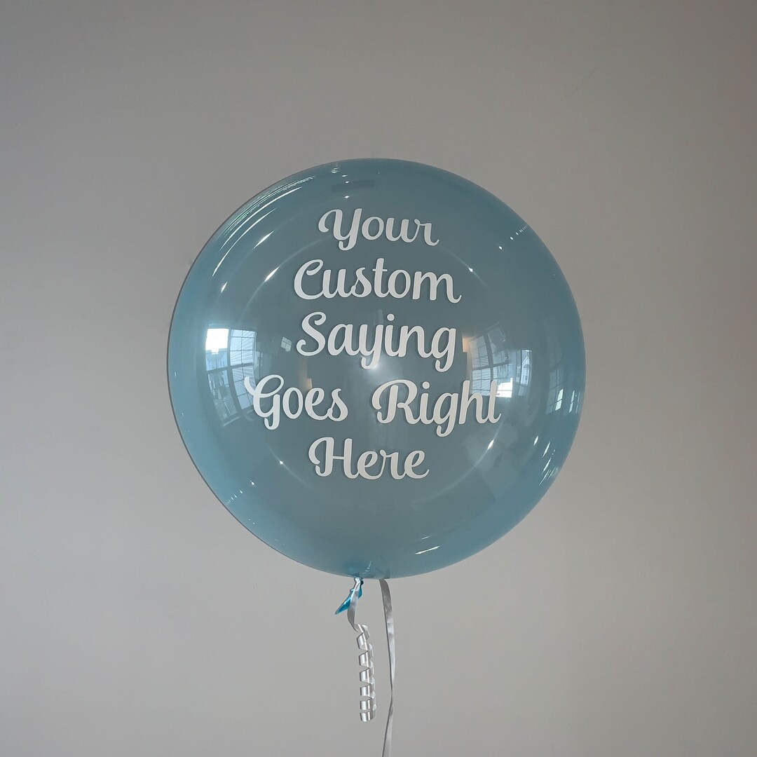 Custom Balloons, Custom Colored Clear Balloon, Custom Balloon Decal, 24 ...
